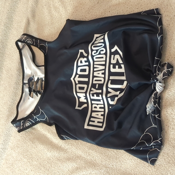 Harley-Davidson | Tops | Harleydavidson Motorcycle Black Tank Top Slash ...
